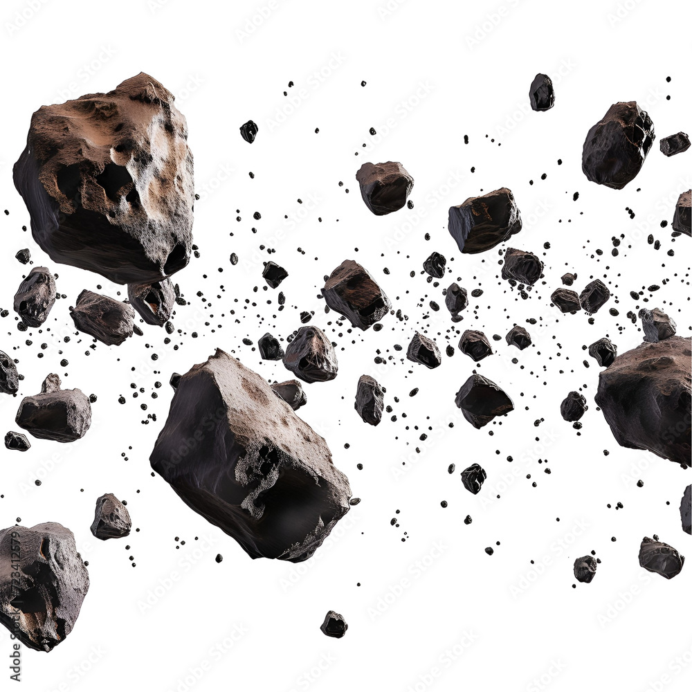 Many Flying Meteorites in an Asteroid Swarm. Falling Rock During a ...