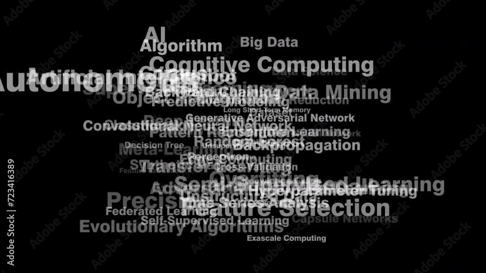 Algorithm for ai lettering on black background technology machine learning, and neural network ...