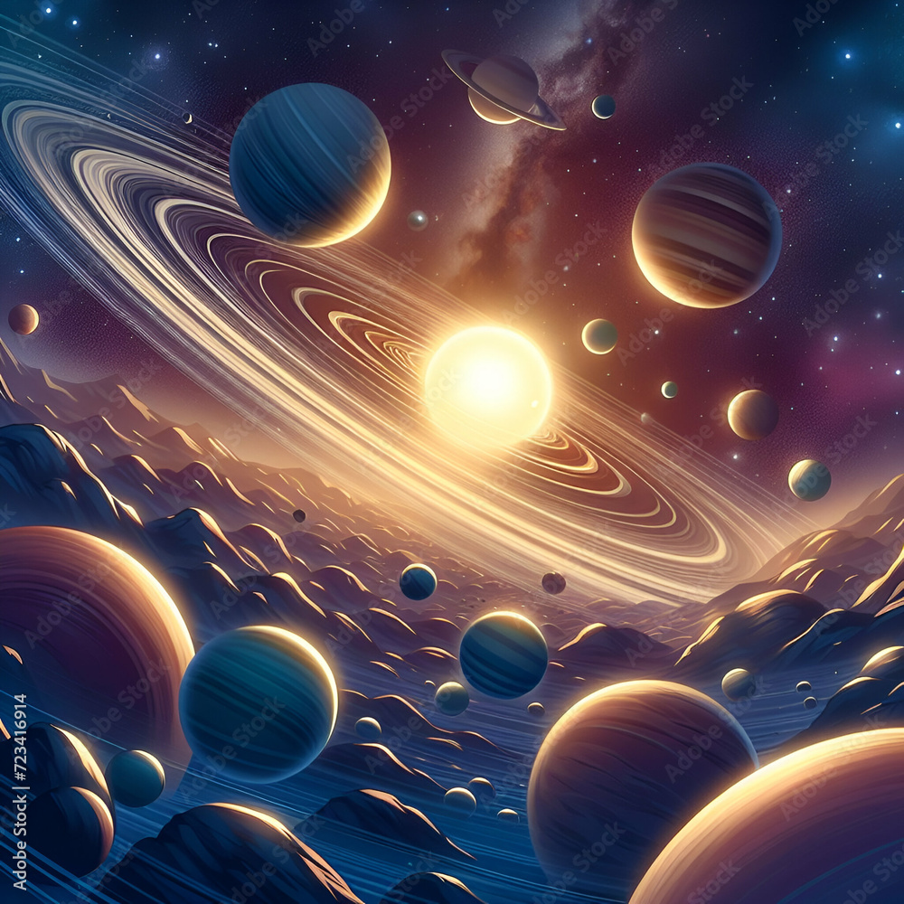 Powerful Gravity Attraction Churning Pulling Pounding Billions of Solar ...