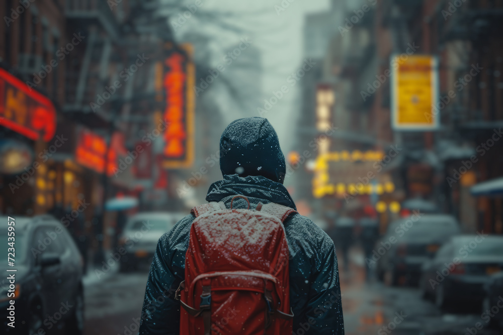 A street scene captured on film, highlighting the candidness and ...