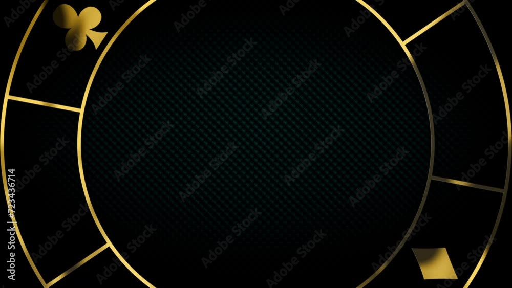 Luxury gold poker chip title border background. Black abstract text ...