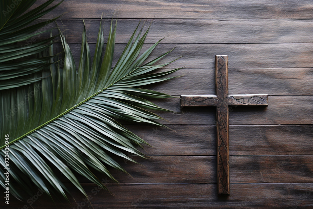 Palm Sunday, Christians to welcome Jesus Christ, cross crucifix, church ...