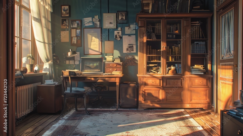 Lofi Music Study Room: A Tranquil Haven for Focused Minds, Surrounded ...