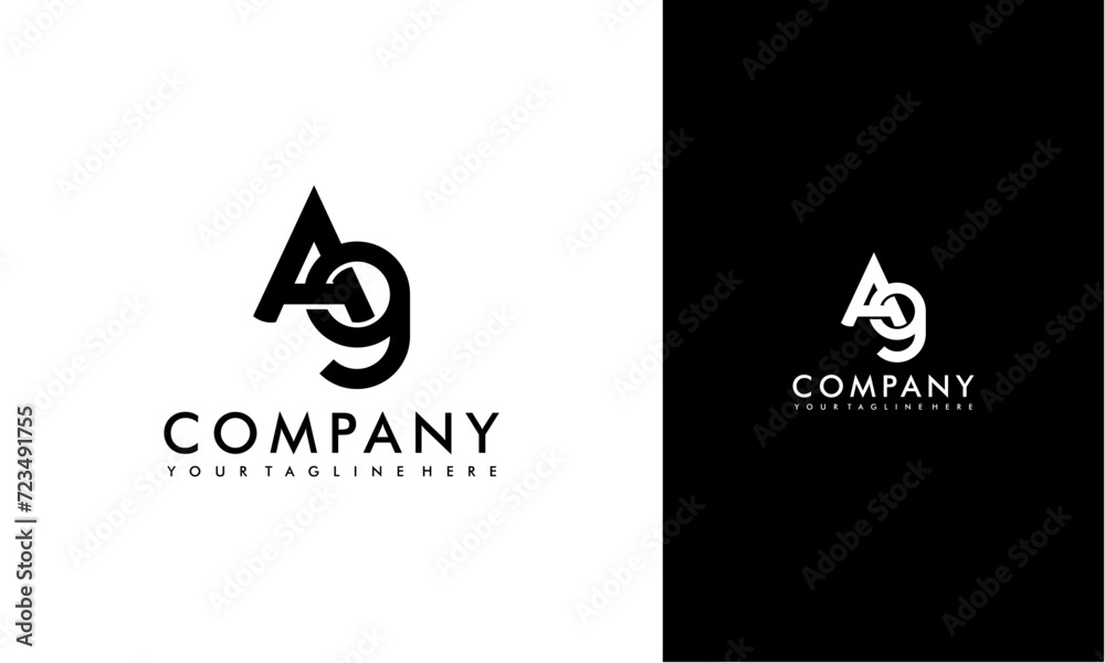A G initial logo concept monogram,logo template designed to make your ...