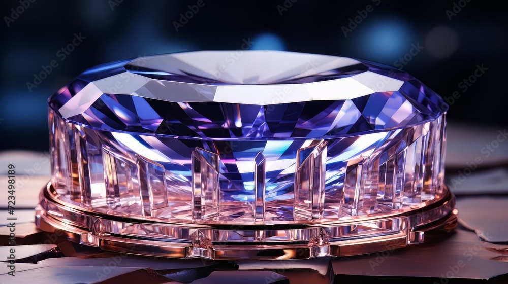 Crystal podium diamond 3d background display glass jewelry product ...