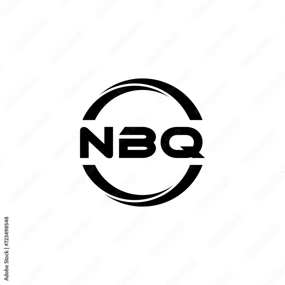 NBQ letter logo design with white background in illustrator, cube logo ...