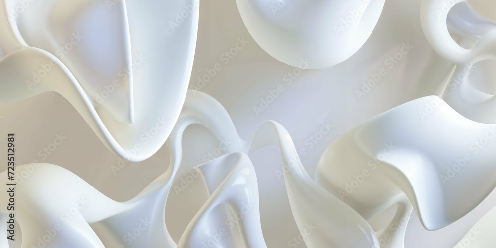 White abstract shapes, background illustration for slides, videos, text ...