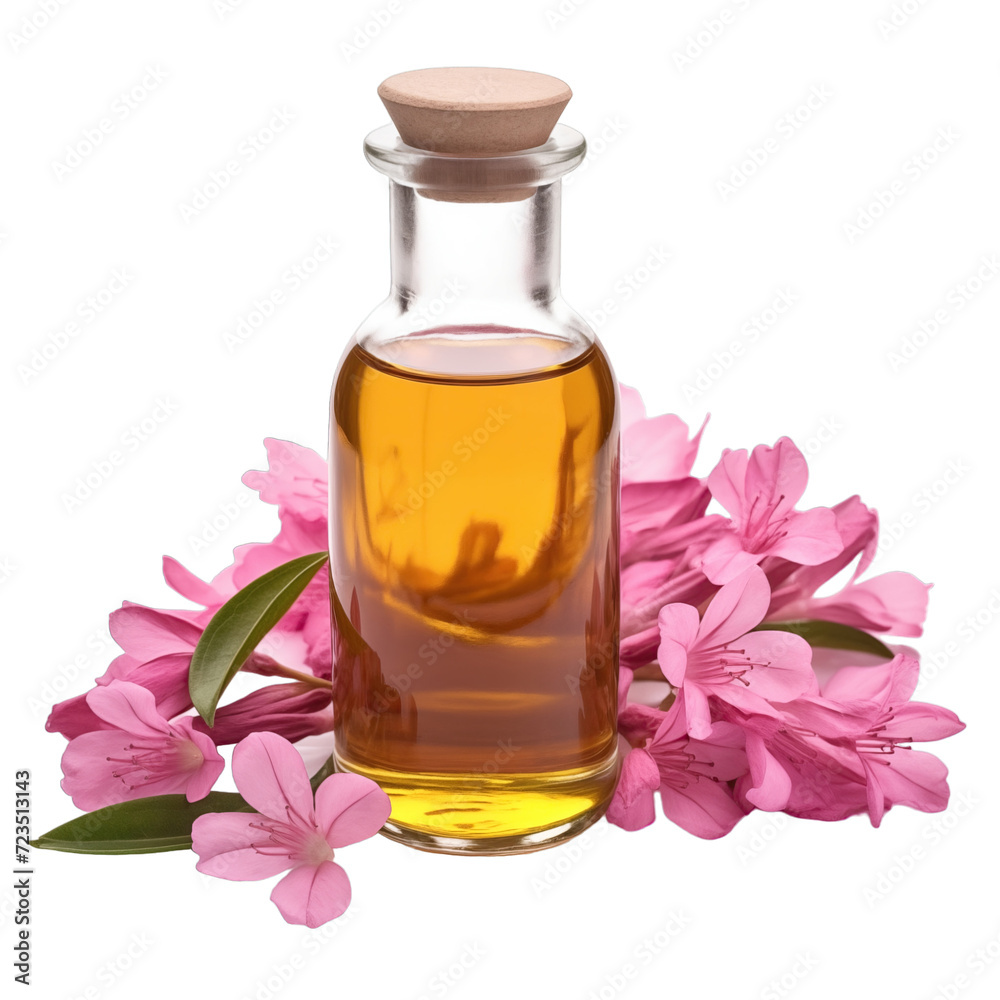 fresh raw organic oleander oil in glass bowl png isolated on white ...