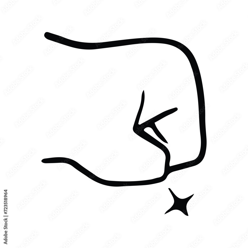 Kawaii Hand Gestures Sign and Symbol Isolated In White Background. Cute ...