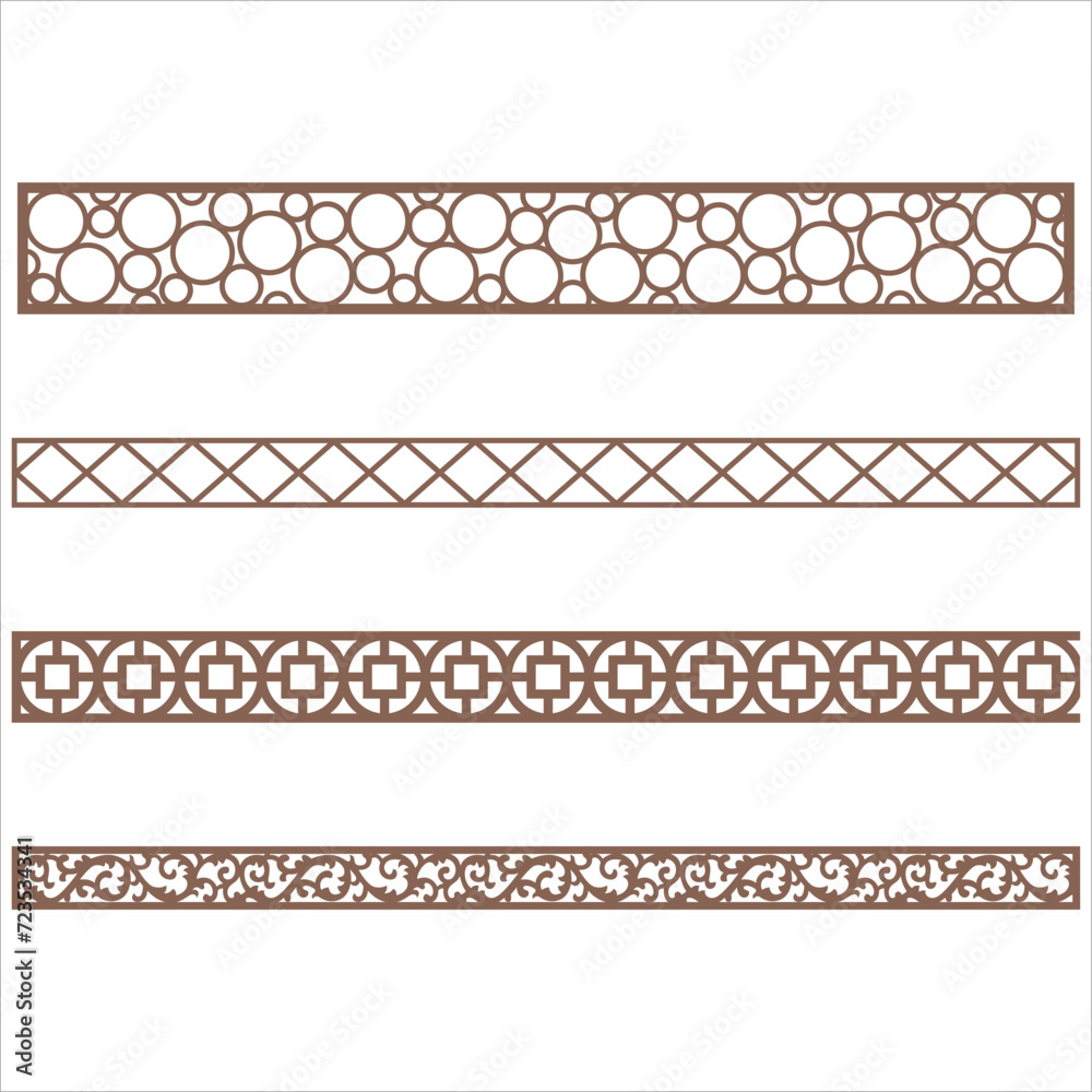 VECTOR BORDER DESIGN FOR CNC LASER CUTING FILE Stock Vector | Adobe Stock