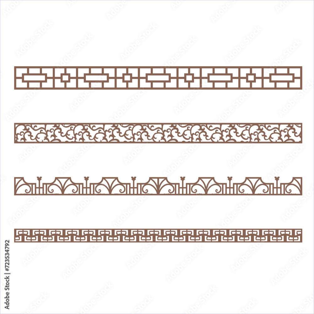 VECTOR BORDER DESIGN FOR CNC LASER CUTING FILE Stock Vector | Adobe Stock