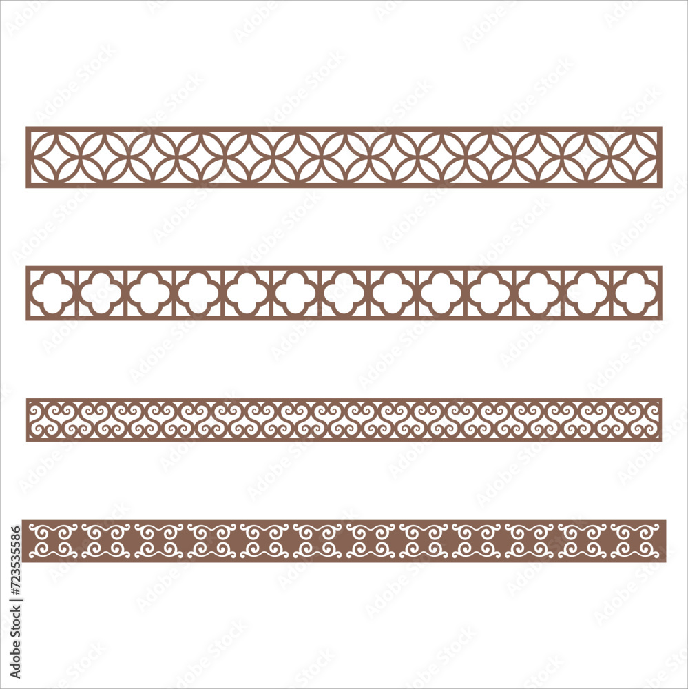 VECTOR BORDER DESIGN FOR CNC LASER CUTING FILE Stock Vector | Adobe Stock