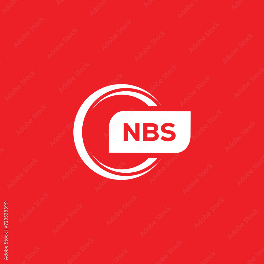modern minimalist NBS initial letters monogram logo design Stock Vector | Adobe Stock