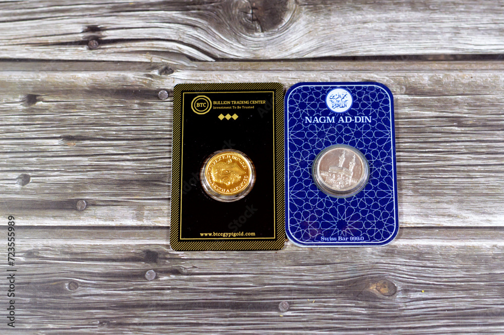 Cairo, Egypt, January 29 2024: BTC Bullion Trading Center gold Egypt ...