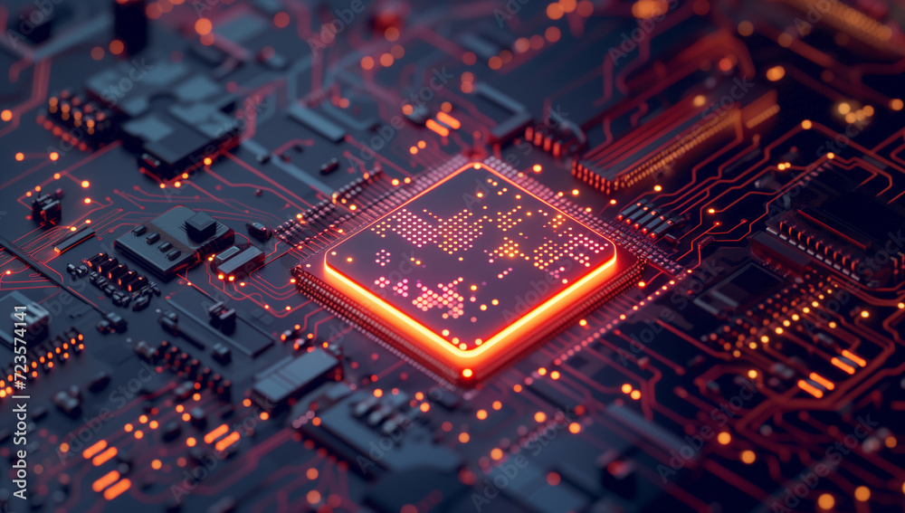 Central Computer Processors and CPU mockup 3d render for quantum ...