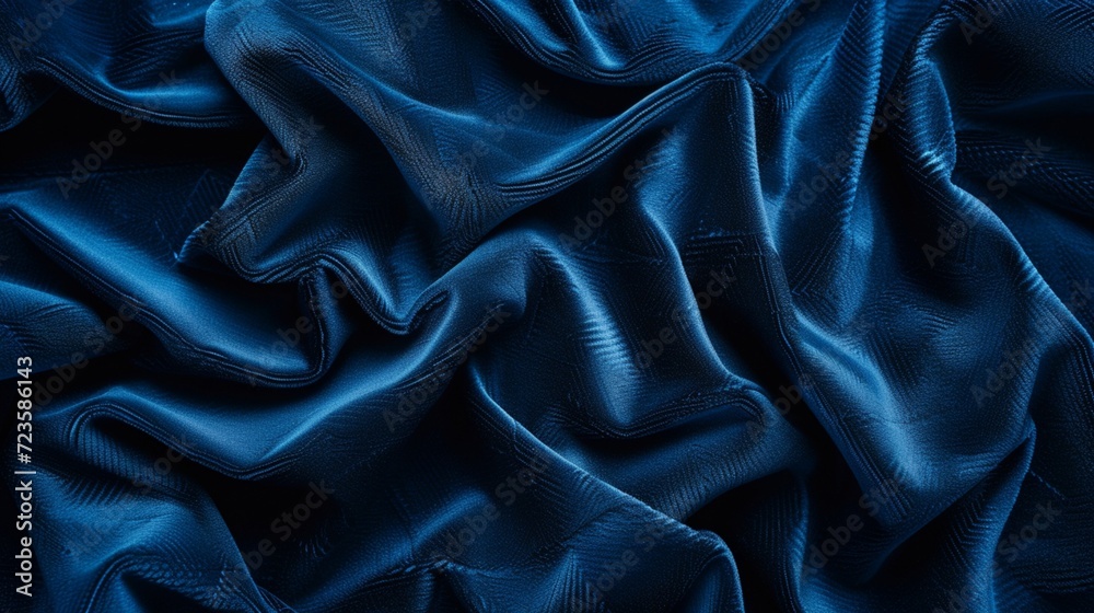 Rich midnight blue square with a velvet texture, luxurious and deep ...