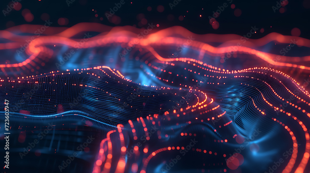 A cutting-edge 3D abstract render unveils the magnificent complexity of ...