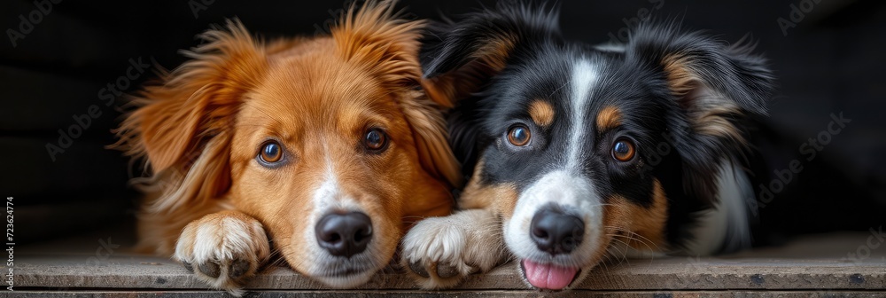 Two Dogs Hugging Happy Border Collie, Desktop Wallpaper Backgrounds ...