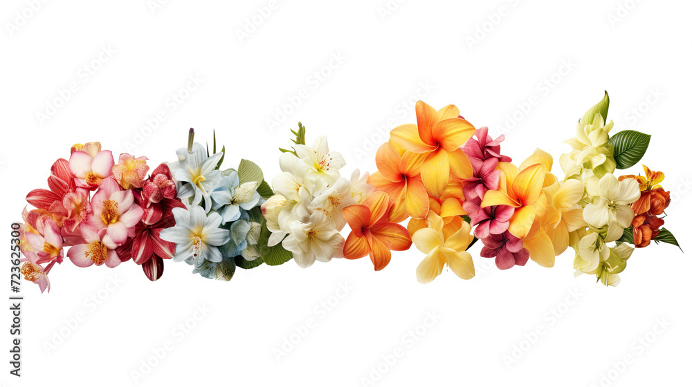 Blossom flower collection on white isolated on clear png background and ...