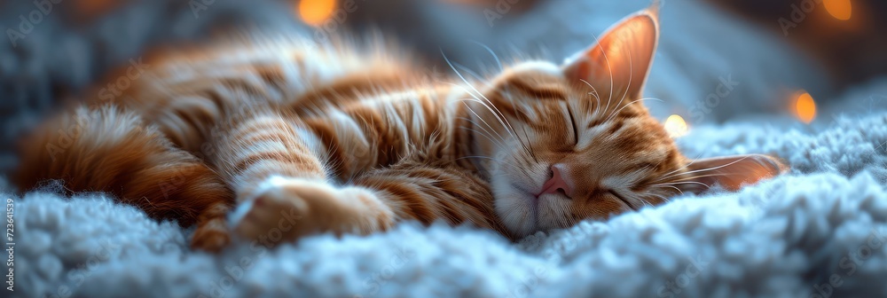 Ginger Cat Sleeping Funny Pose Fluffy, Desktop Wallpaper Backgrounds ...