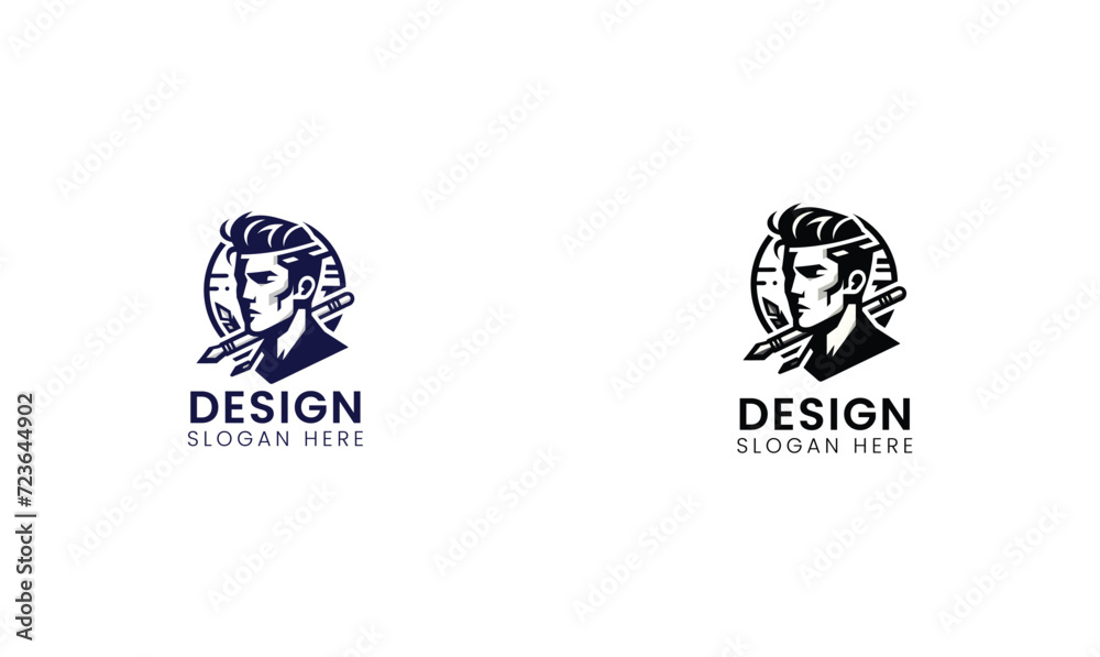 logo designer logo, design logo, person logo, men logo Stock Vector ...