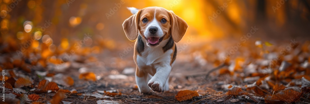 Happy Beagle Dog Flying Ears Running, Desktop Wallpaper Backgrounds ...