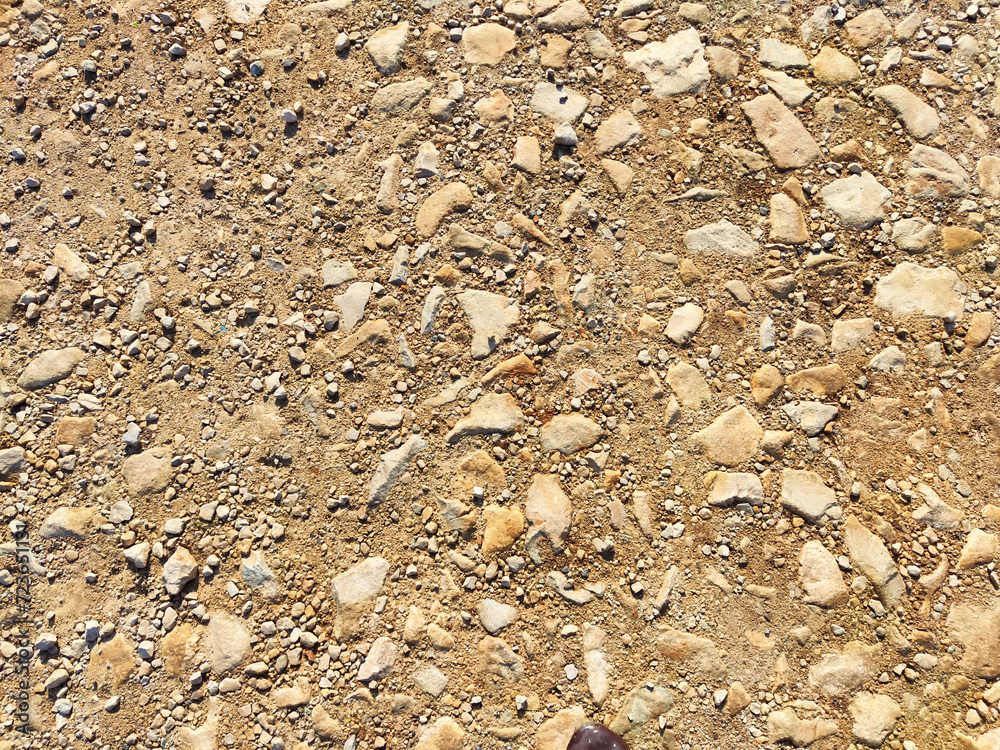 Texture and background of podzol soil with pebbles. Abstract Earth and ...