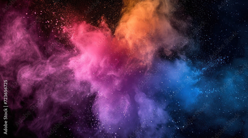 Stunning interstellar dust clouds with a vibrant spectrum of colors ...