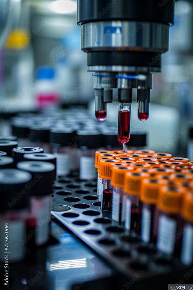 A laboratory setup for performing complete blood counts (CBC) with ...