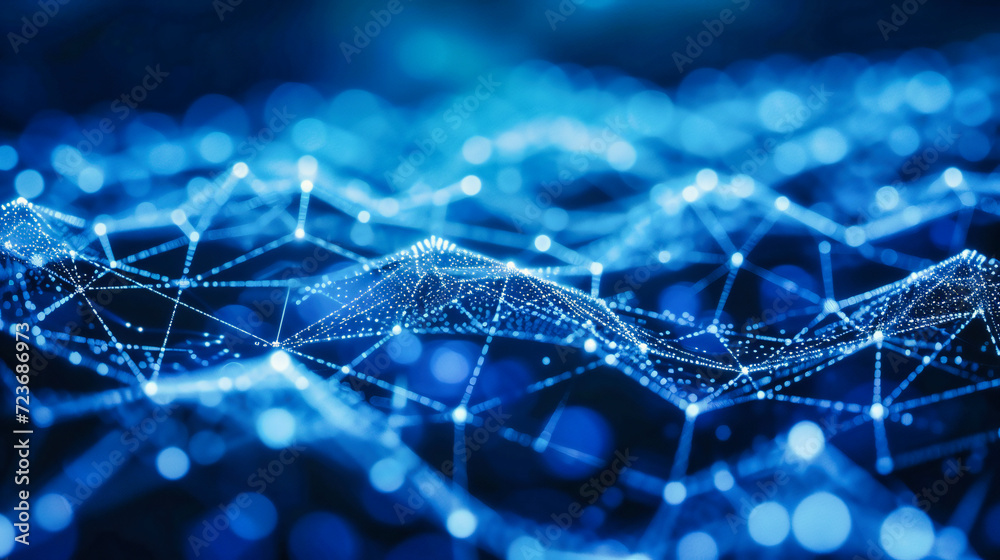 Technology Connect Network Abstract Digital Tech Futuristic Blue ...