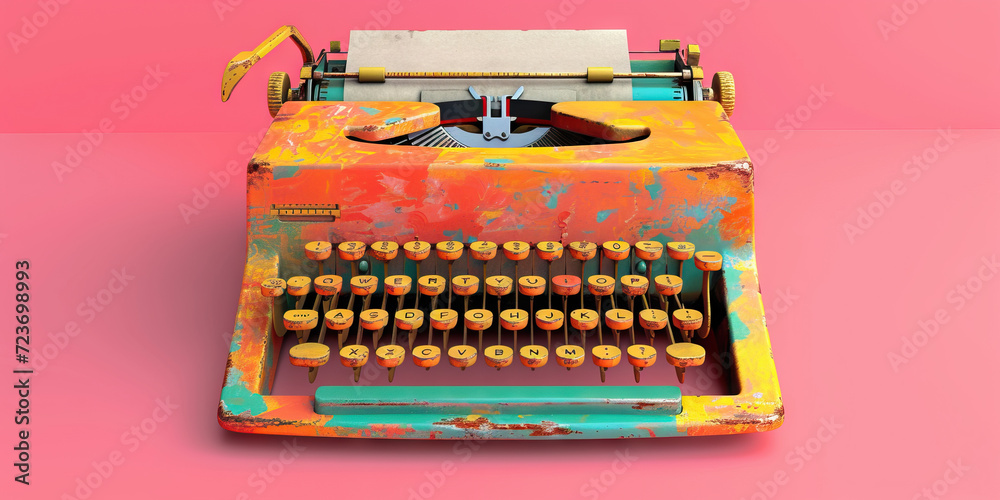Vintage Typewriter, Complete with Keys and Paper Rollers: A Modern ...