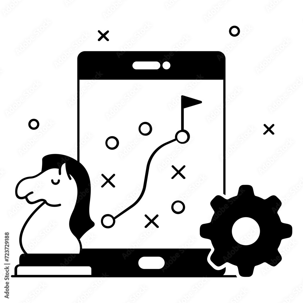 Achievement Path Vector Icon Design, eCommercial strategy Symbol ...