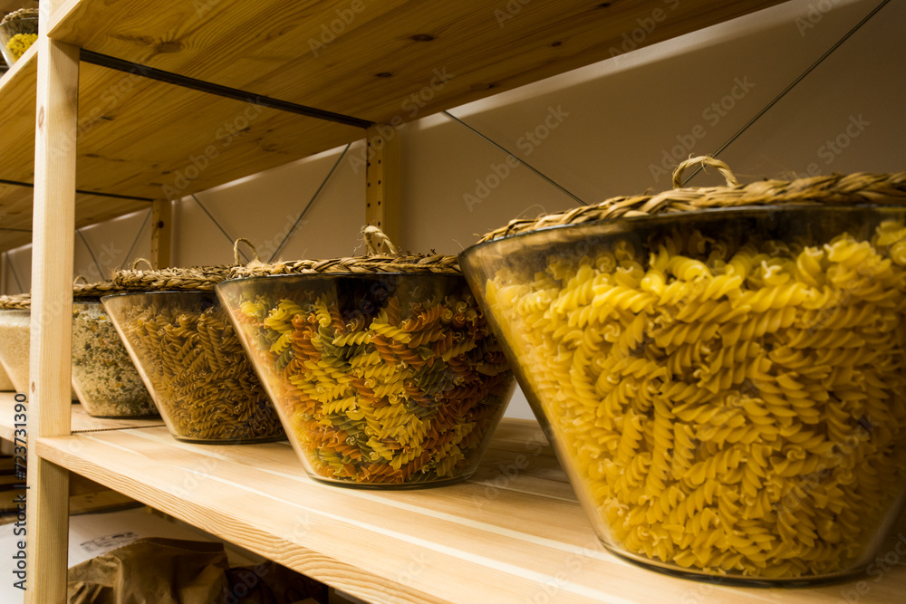 Self service bulk organic food. Eco-friendly zero waste shop. Small ...