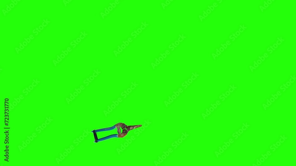 Animated Scissor cutting and moving on the green screen chroma key ...
