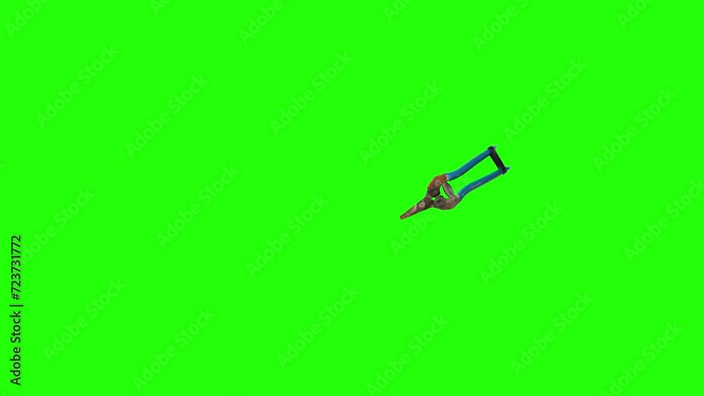 Animated Scissor cutting and moving on the green screen chroma key ...