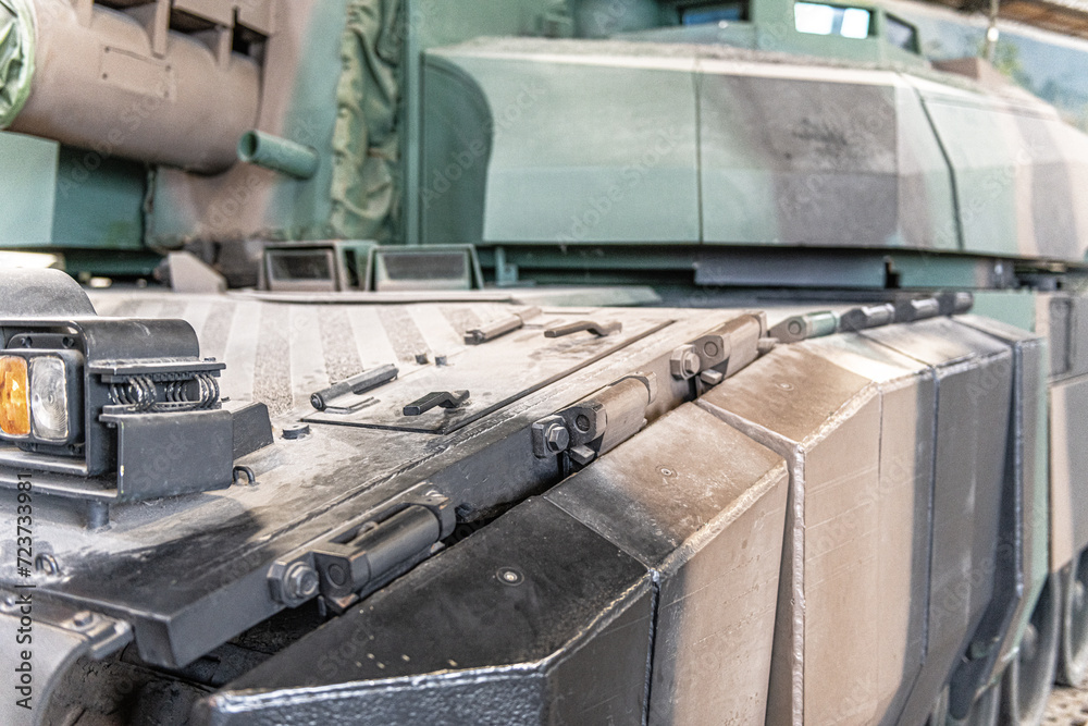military heavy armor from tank, armour plating Stock Photo | Adobe Stock