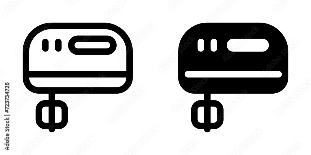 Editable hand mixer vector icon. Bakery, cooking, appliances ...