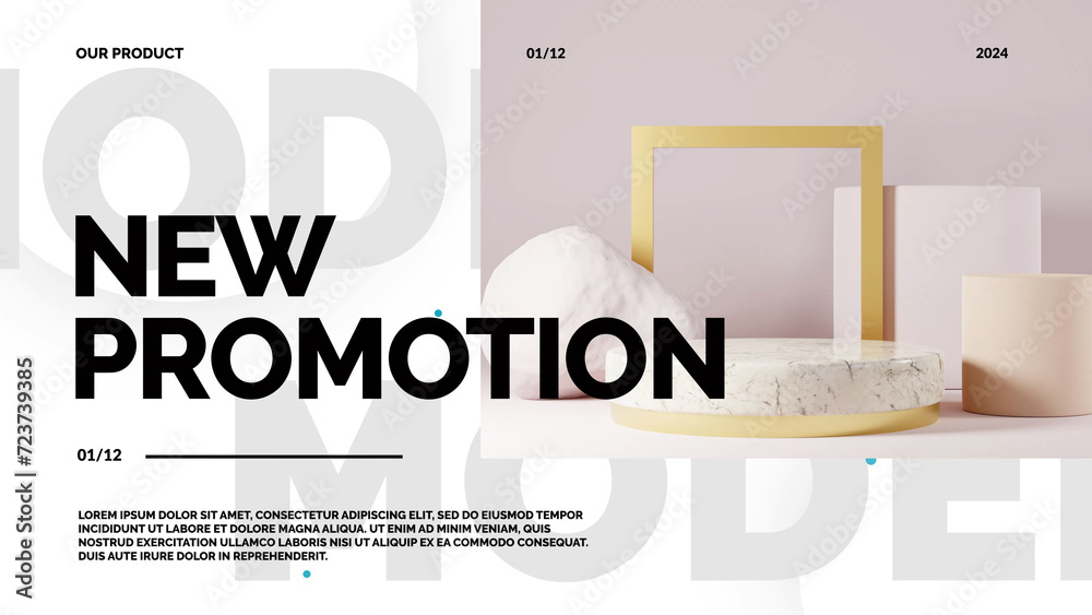 Product Promo Presentation template contains 62 text placeholders, 39 ...