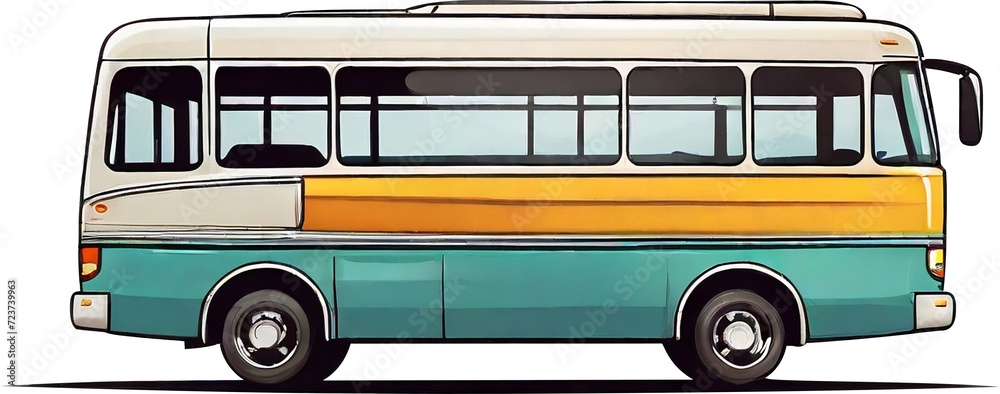 city bus illustration. design for poster, banner, flyer, social media ...