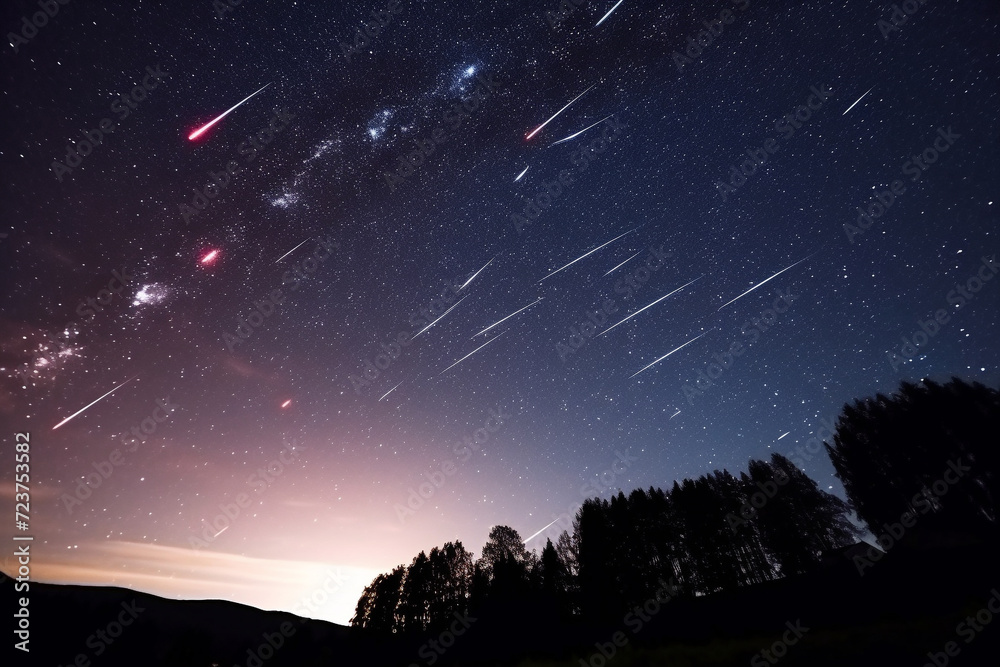 realistics meteor shower is a breathtaking display of shooting stars ...