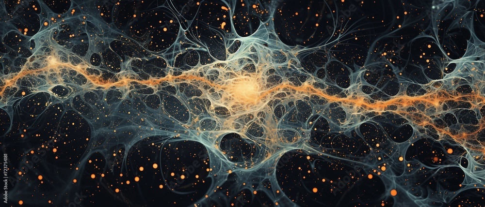 Symmetrical Neural Network Pattern, Brain's Complex Structure with Branching Lines and Nodes ...