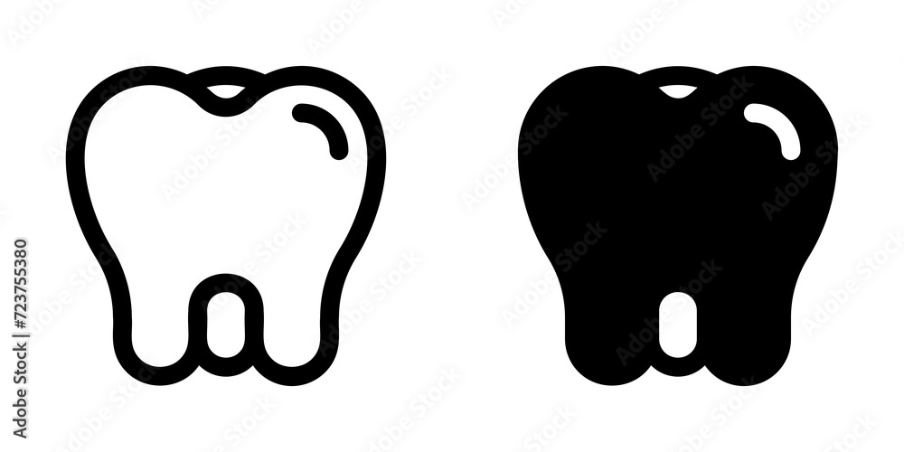 Editable molar, premolar, tooth vector icon. Dentistry, healthcare ...