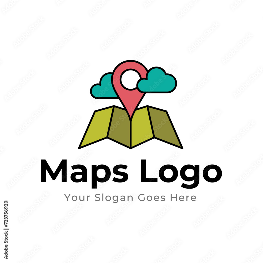 Map Pin Logo Design Element. Map pin location icon logo design Stock ...