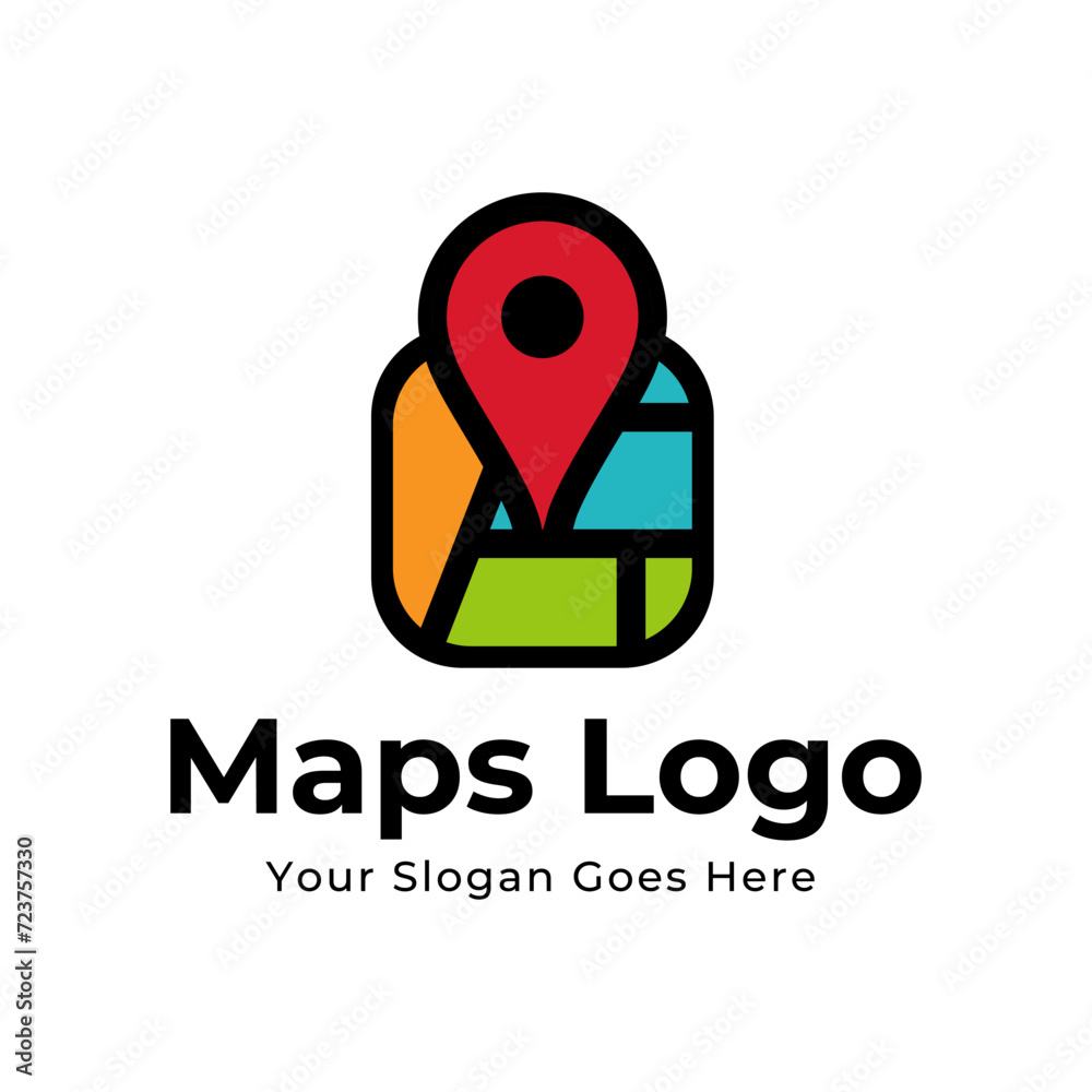 Map Pin Logo Design Element. Map pin location icon logo design Stock ...