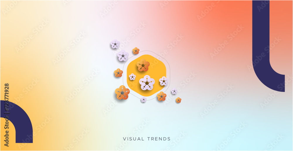 Visual trends 2024. Trendy background design with a color gradient ...