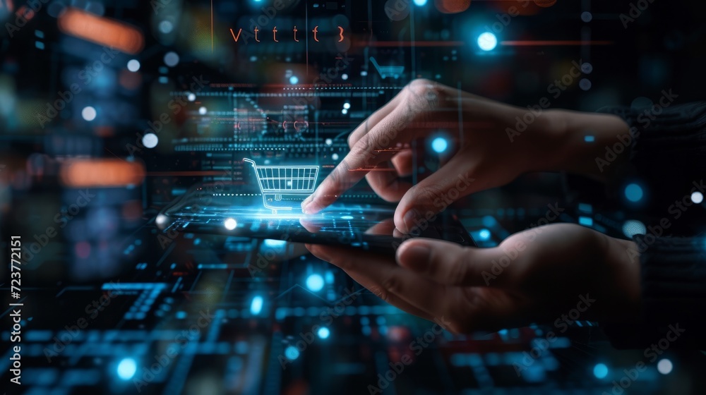 Advanced online shopping technology with mobile phone digital payments ...