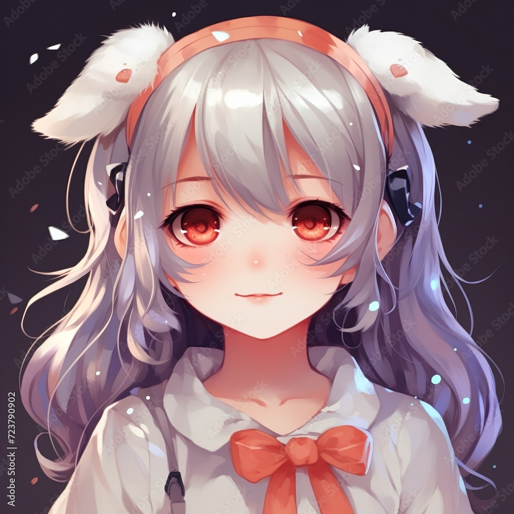 cute kawai anime character illustration Stock Illustration | Adobe Stock