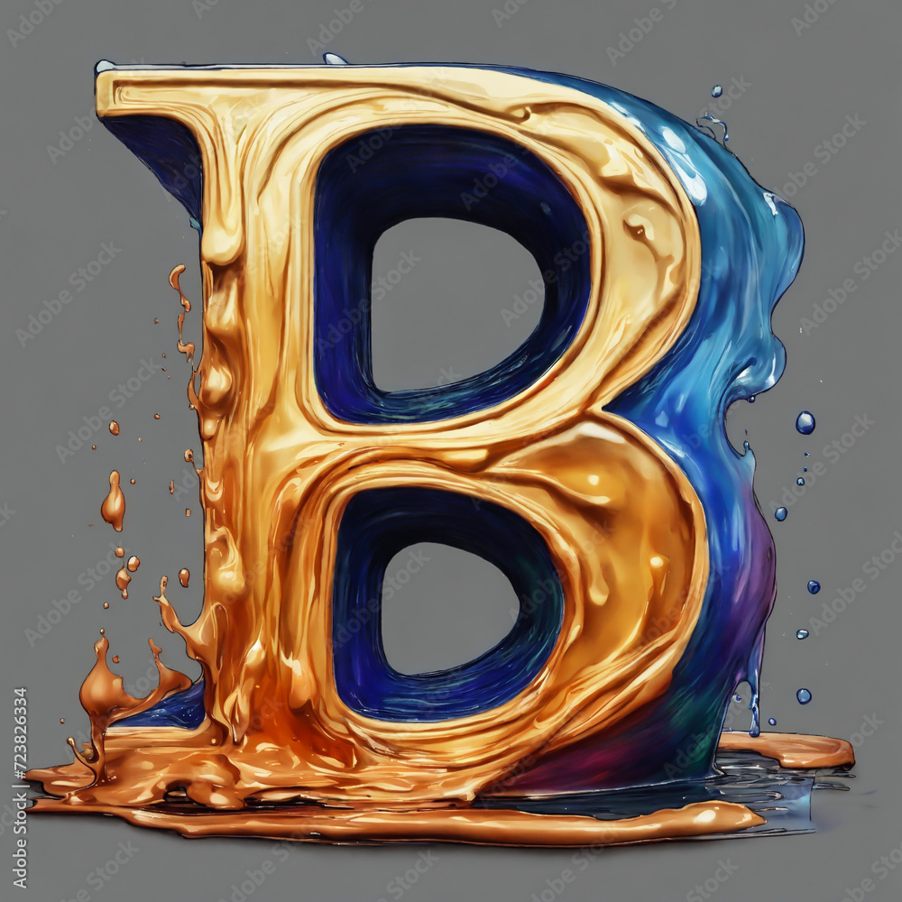 Beautiful natural 3D gemstone font design, alphabet letter B with ...