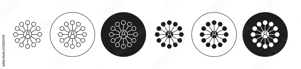 Centralized vector line logo art icon mark. Centralized outline drawing ...