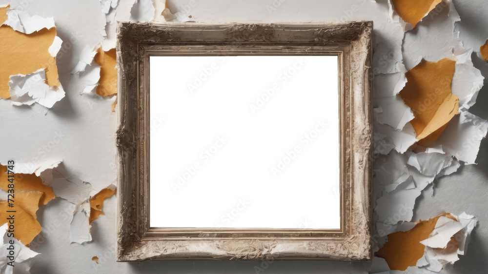 Torn paper and photo picture frame PNG, roller, and paint, Torn paper ...